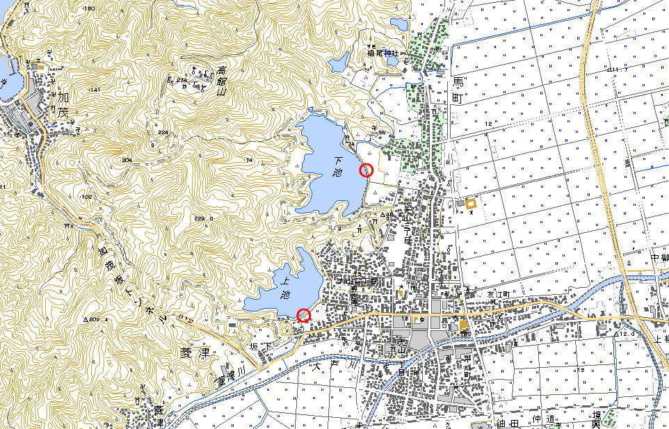 調査地の概要 大山上池下池